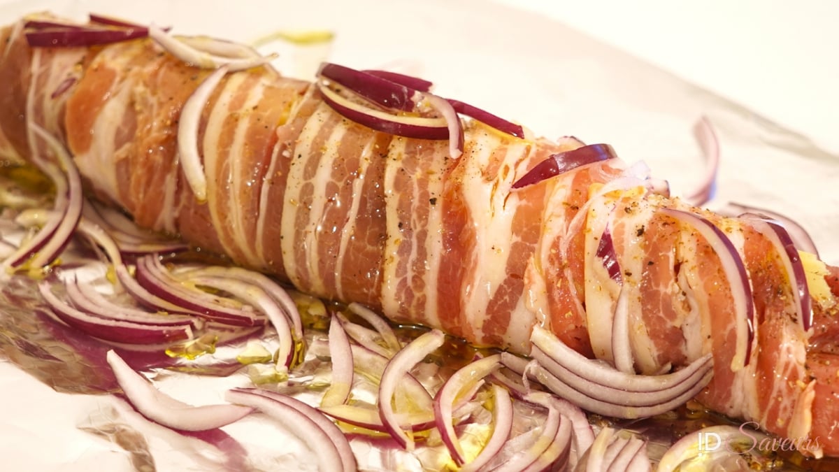 Filet mignon de porc au lard et au Comté - ID Saveurs